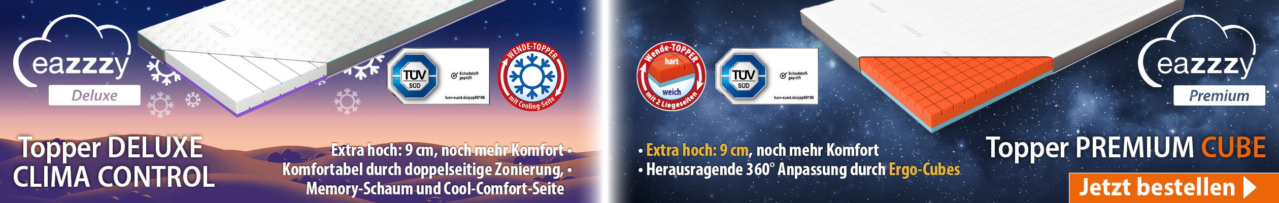 eazzzy Topper Deluxe Clima Control | Genius Outlet