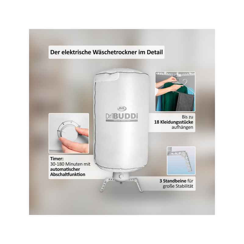 Dri Buddi Compact – elektrischer Wäschetrockner